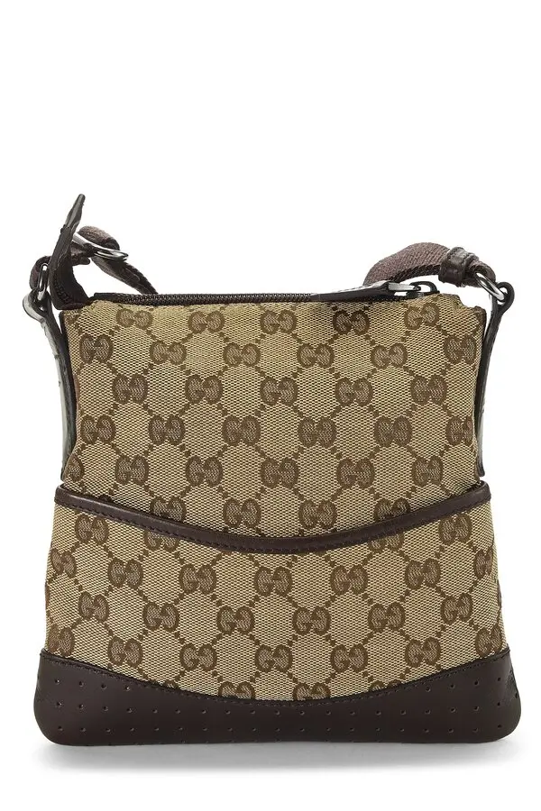 Gucci Original Gg Canvas Perforated Messenger Bag