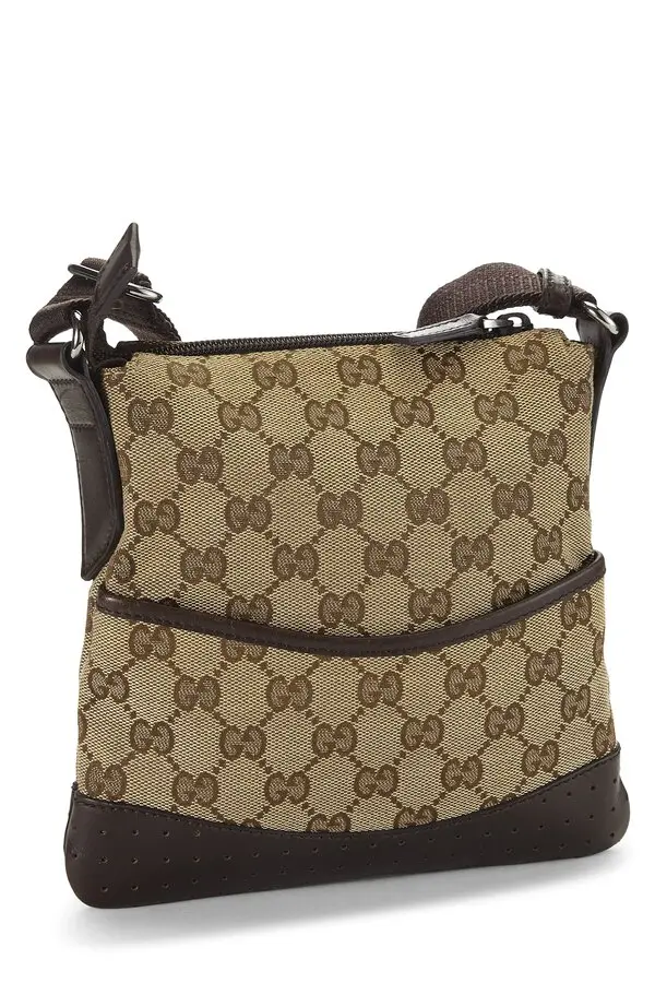 Gucci Original Gg Canvas Perforated Messenger Bag