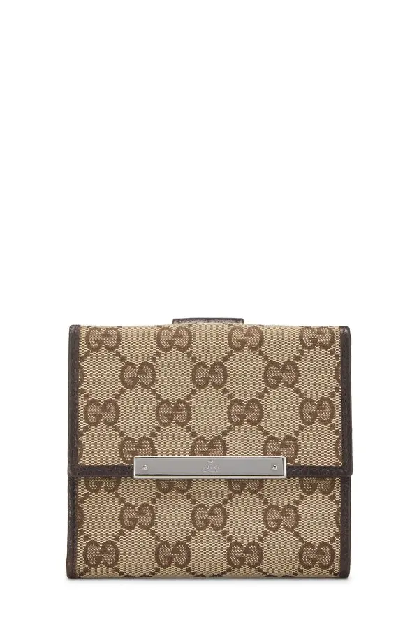 Gucci Original Gg Canvas French Wallet - Brown