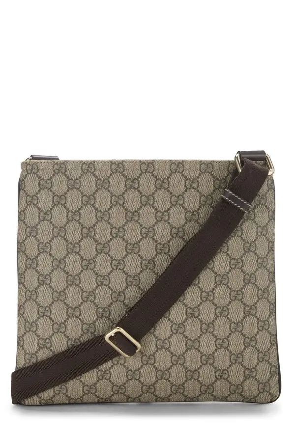 Gucci Original Gg Supreme Canvas Zip Messenger Bag