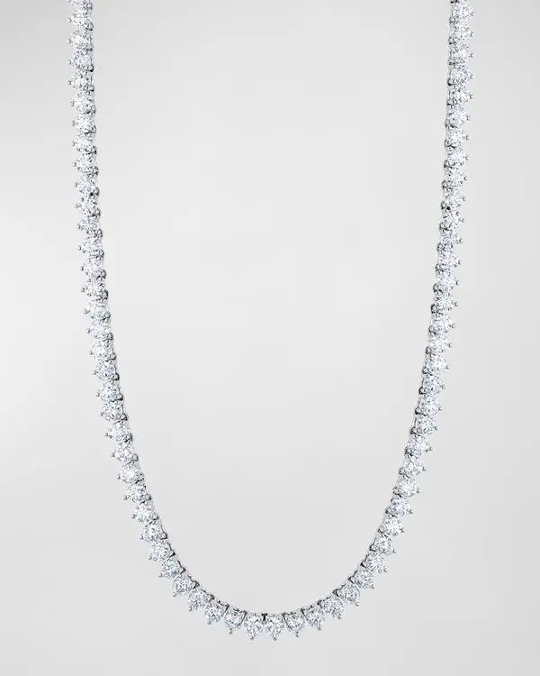 Neiman Marcus 18k Gold 19.25 Tcw Diamond Necklace - White Gold