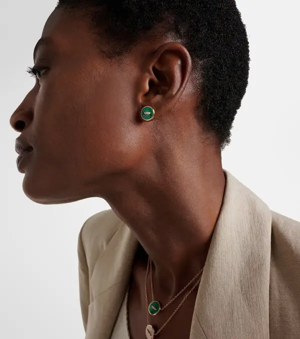Pomellato Pom Pom Dot Earrings With Malachite And Diamonds - Metallic