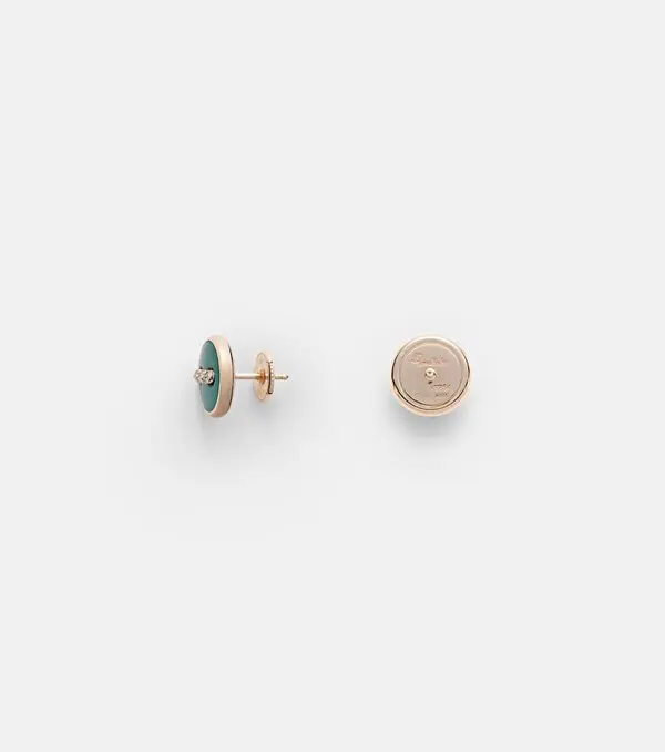 Pomellato Pom Pom Dot Earrings With Malachite And Diamonds - Metallic