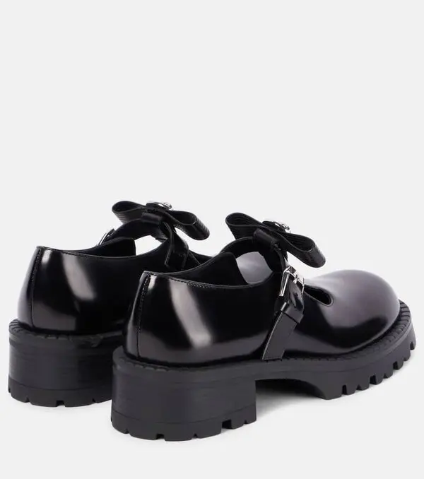 Versace Ribbon Leather Flats