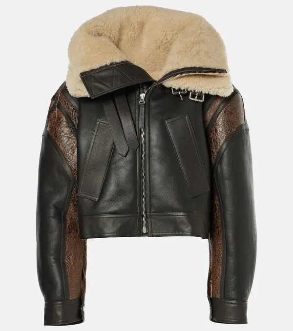 JEAN PAUL GAULTIER Petit Grand Cropped Leather Jacket