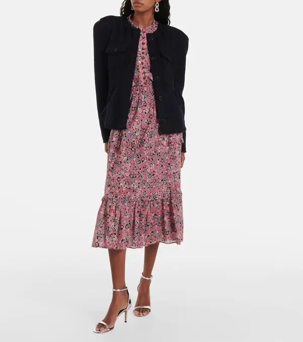 MARANT ETOILE Nelly Wool-blend Jacket - Blue