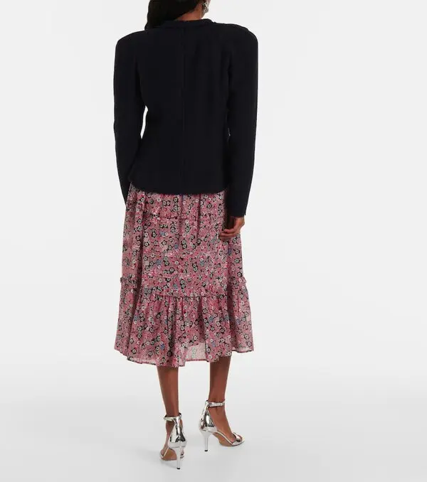 MARANT ETOILE Nelly Wool-blend Jacket - Blue