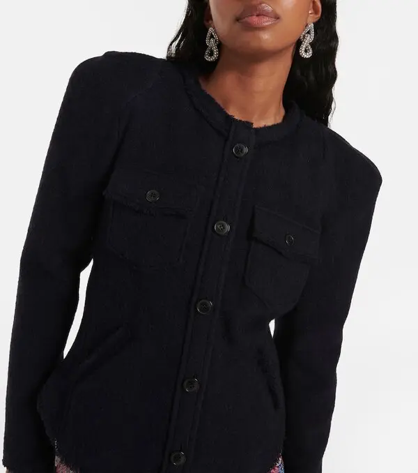 MARANT ETOILE Nelly Wool-blend Jacket - Blue
