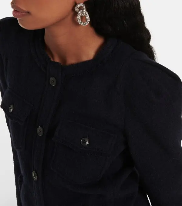 MARANT ETOILE Nelly Wool-blend Jacket - Blue