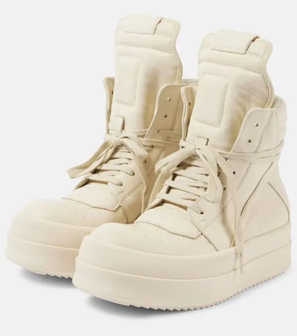 Rick Owens Bumper Leather High-top Sneakers
