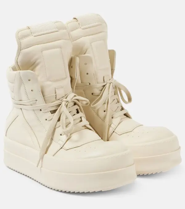 Rick Owens Bumper Leather High-top Sneakers