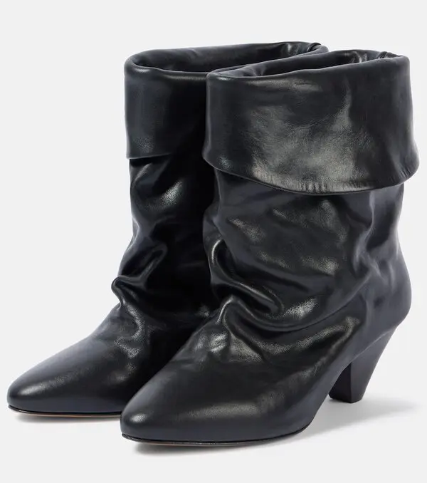 Isabel Marant Étoile Ryska Leather Ankle Boots