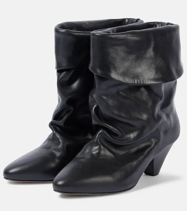 Isabel Marant Étoile Ryska Leather Ankle Boots