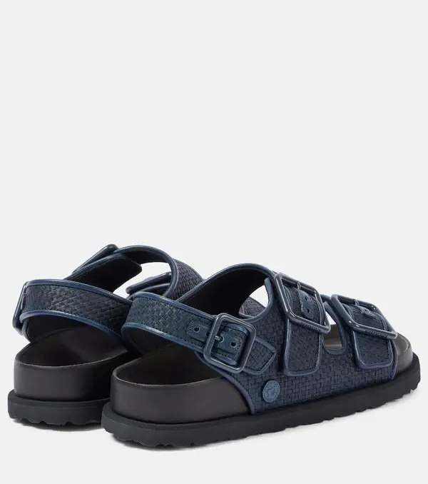 BIRKENSTOCK Milano Luxe Raffia Sandals - Blue