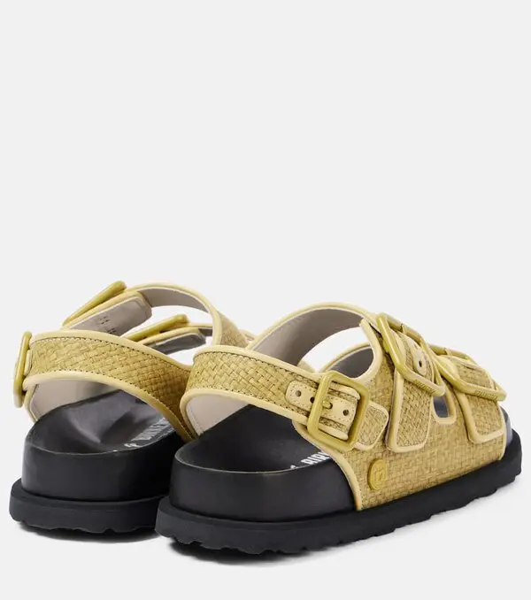 BIRKENSTOCK Milano Luxe Raffia Sandals - Green