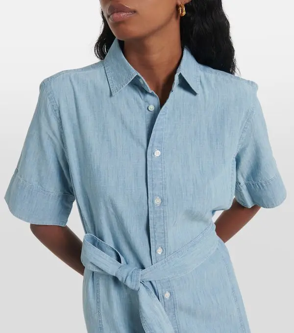 ralph lauren chambray shirt dress POLO RALPH LAUREN Tiered Cotton Chambray Shirtdress