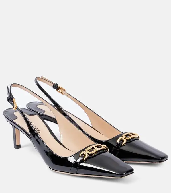 TOM FORD Whitney 55 Patent Leather Slingback Pumps - Black