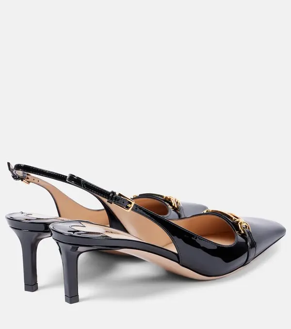 TOM FORD Whitney 55 Patent Leather Slingback Pumps - Black