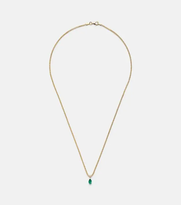 ANITA KO 18kt Yellow Emerald Pendant Necklace - Gold