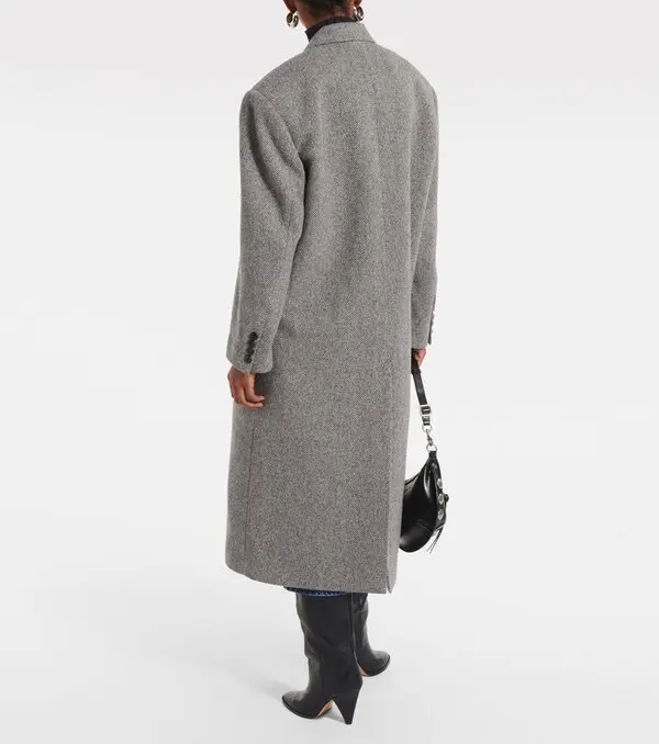 MARANT ETOILE Lexana Wool-blend Coat - Black
