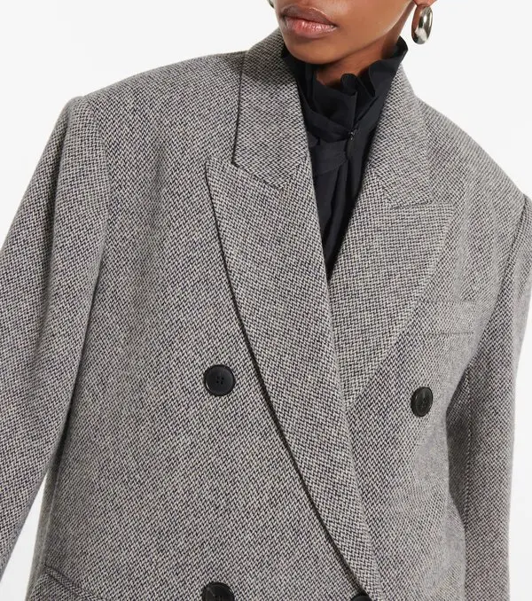 MARANT ETOILE Lexana Wool-blend Coat - Black