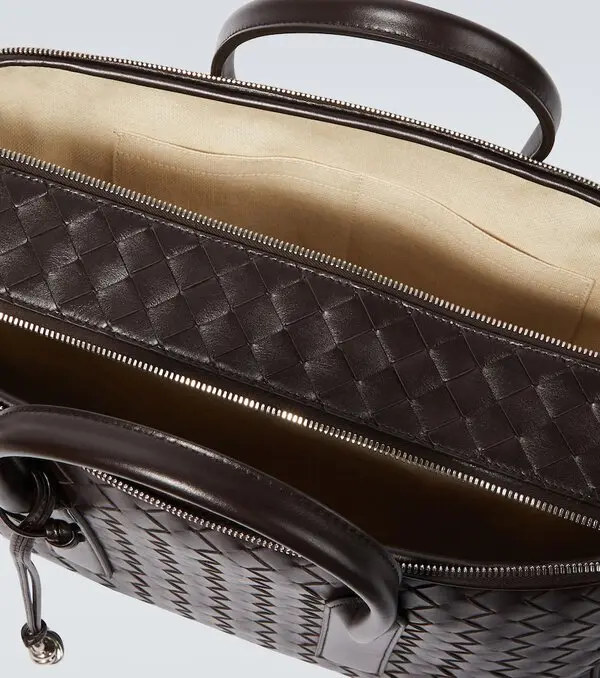 Bottega Veneta Getaway Large Leather Briefcase - Black