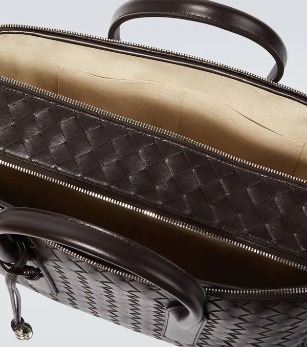 Bottega Veneta Getaway Large Leather Briefcase - Black