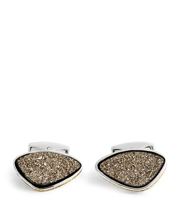Tateossian Sterling And Drusy Cufflinks - Silver