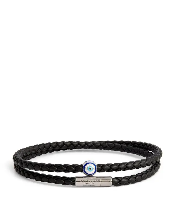 Tateossian Recycled Corn Cable Evil Eye Bracelet - Black