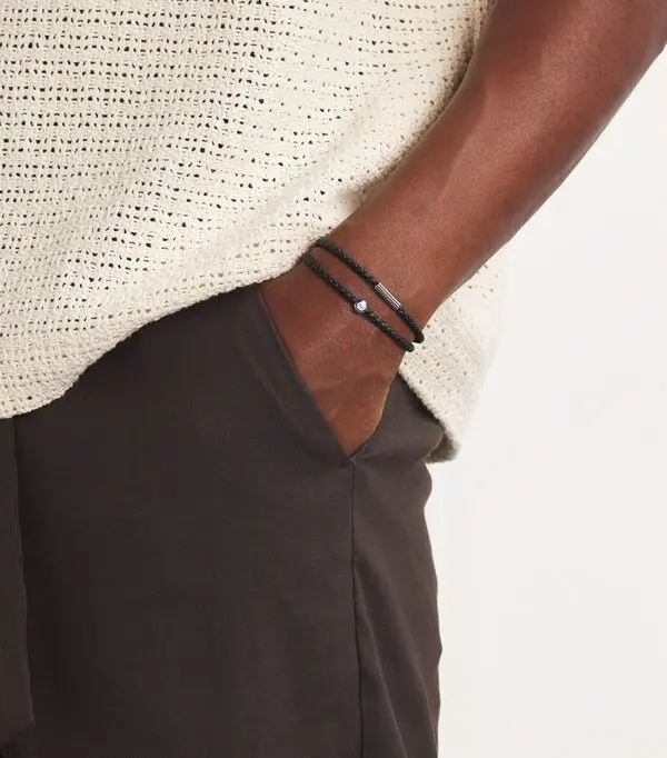Tateossian Recycled Corn Cable Evil Eye Bracelet