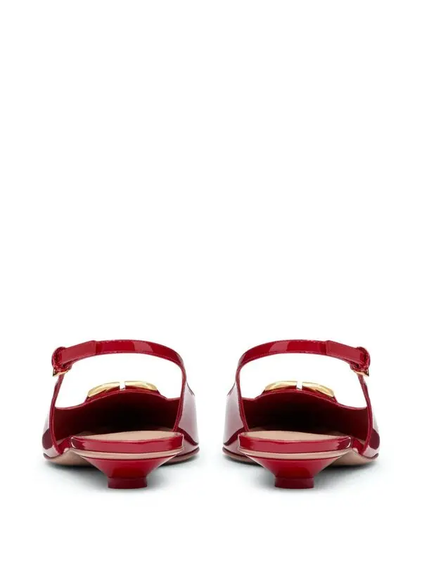 Valentino Garavani 20mm Vlogo The Bold Edition Ballet Flats - Red