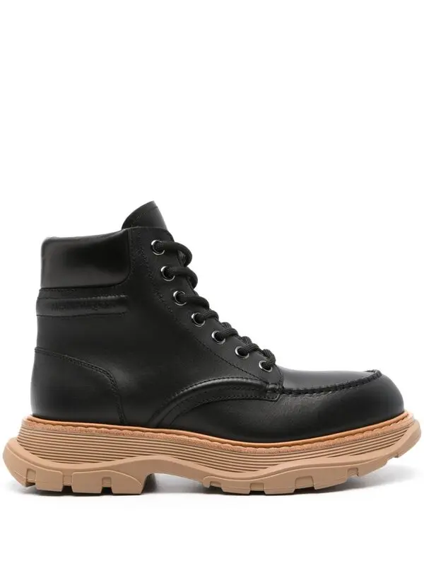 Alexander McQueen Leather Ankle Boots