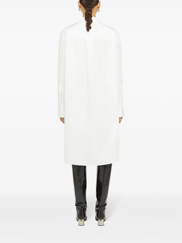 JIL SANDER Long-sleeve Shirt Dress - White