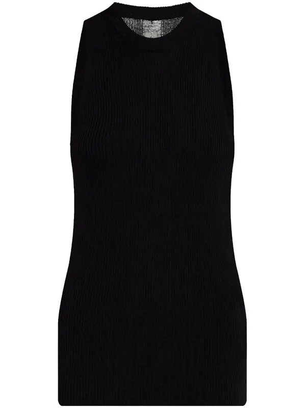 Rick Owens Porterville Ribbed Tank Top - Black