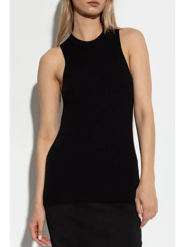 Rick Owens Porterville Ribbed Tank Top - Black