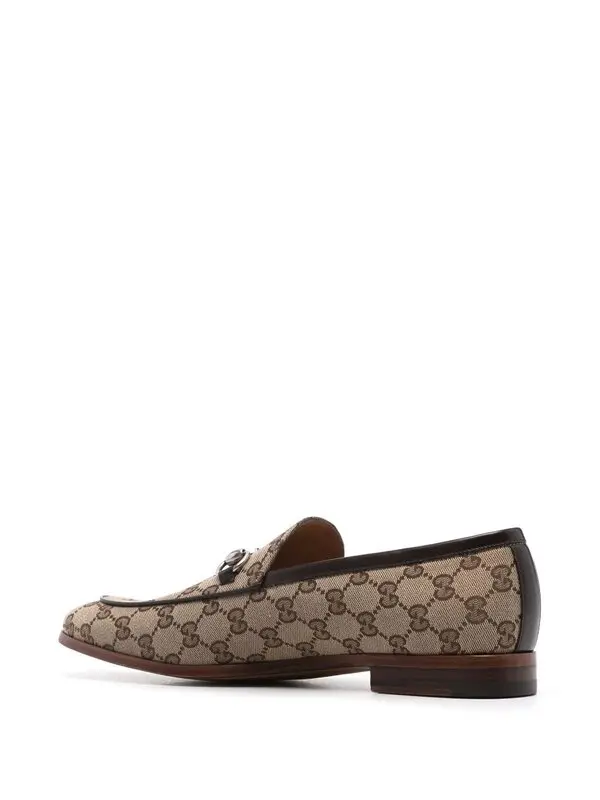 Gucci Horsebit-detailed Gg-canvas Loafers