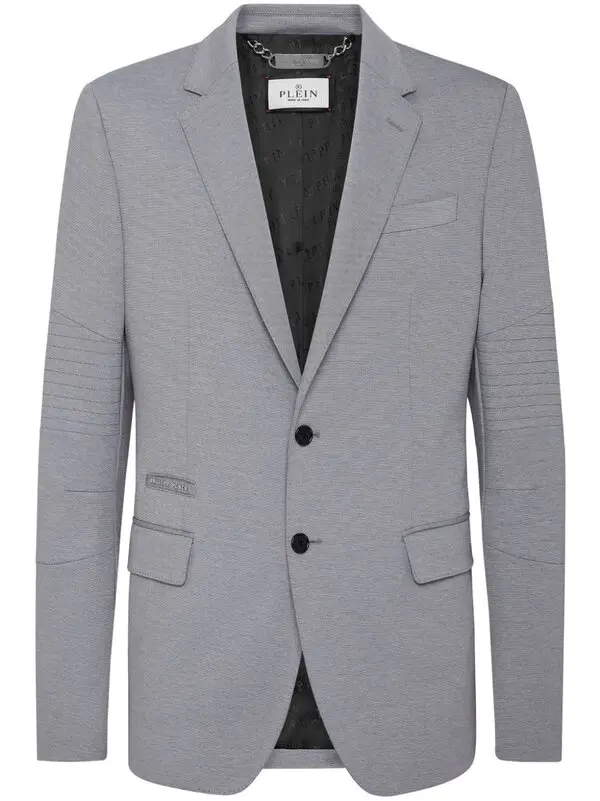 Philipp Plein Logo-patch Jersey Blazer