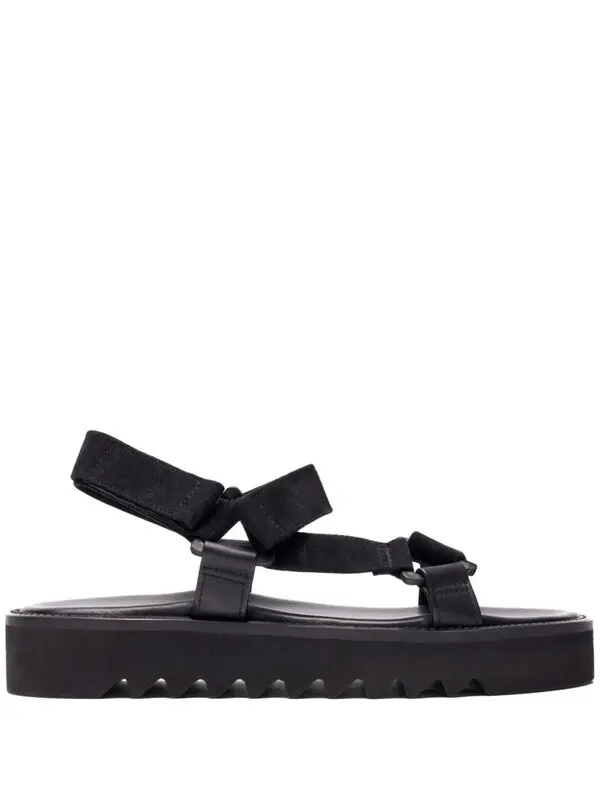 SCAROSSO Wooster V Suede Sandals - Black