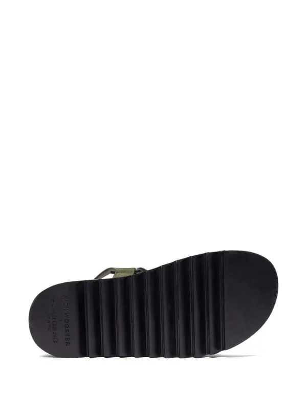 SCAROSSO Wooster V Suede Sandals - Green