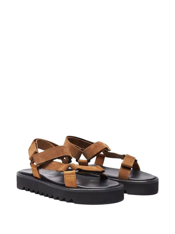 SCAROSSO Wooster Suede Sandals - Brown