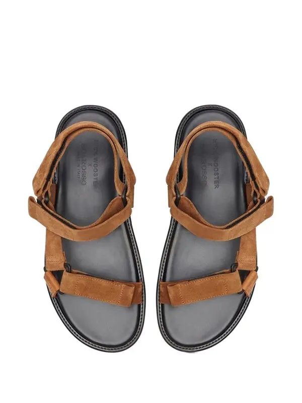 SCAROSSO Wooster Suede Sandals - Brown