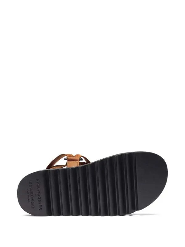 SCAROSSO Wooster Suede Sandals - Brown