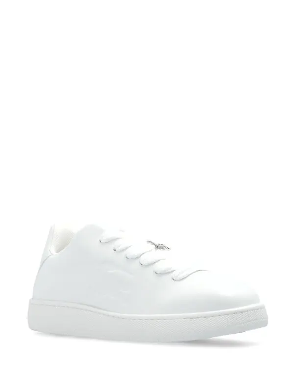 Burberry Leather Sneakers With Metal Detail