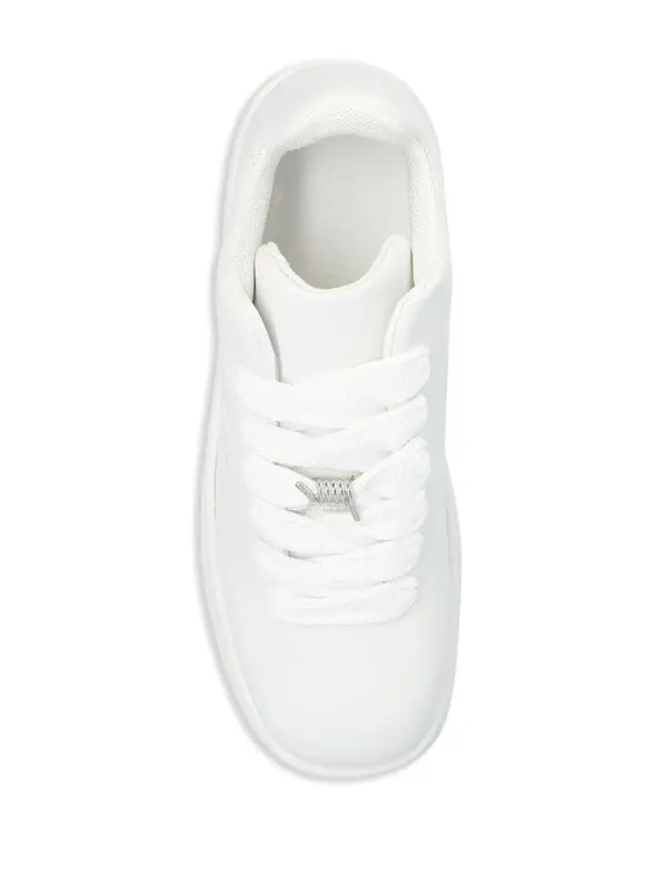 Burberry Leather Sneakers With Metal Detail