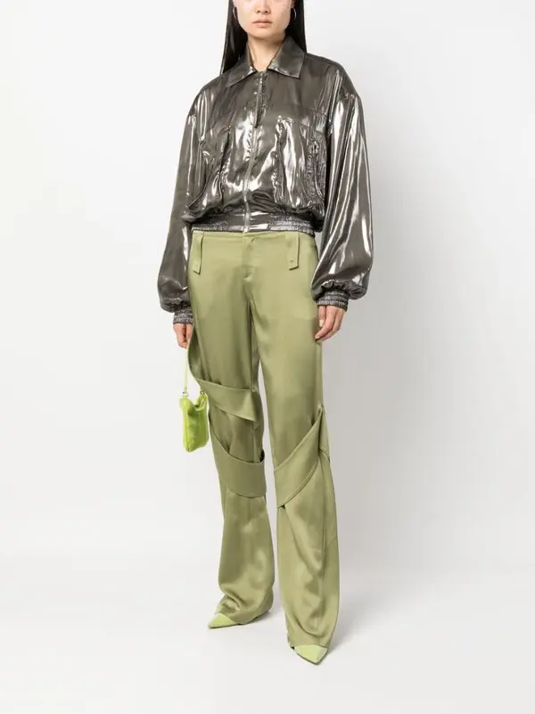 Blumarine Metallic Bomber Jacket