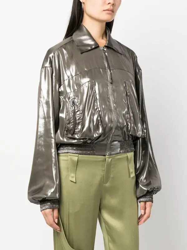 Blumarine Metallic Bomber Jacket