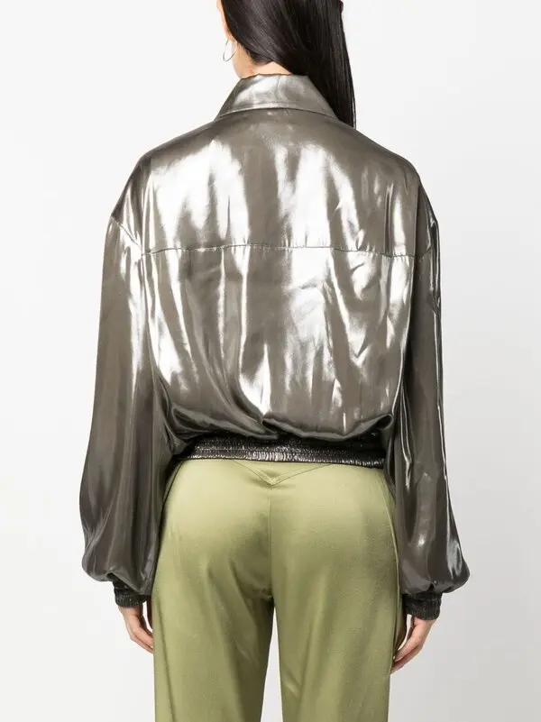 Blumarine Metallic Bomber Jacket