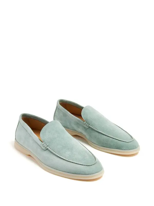 SCAROSSO Ludovico Suede Loafers - Green