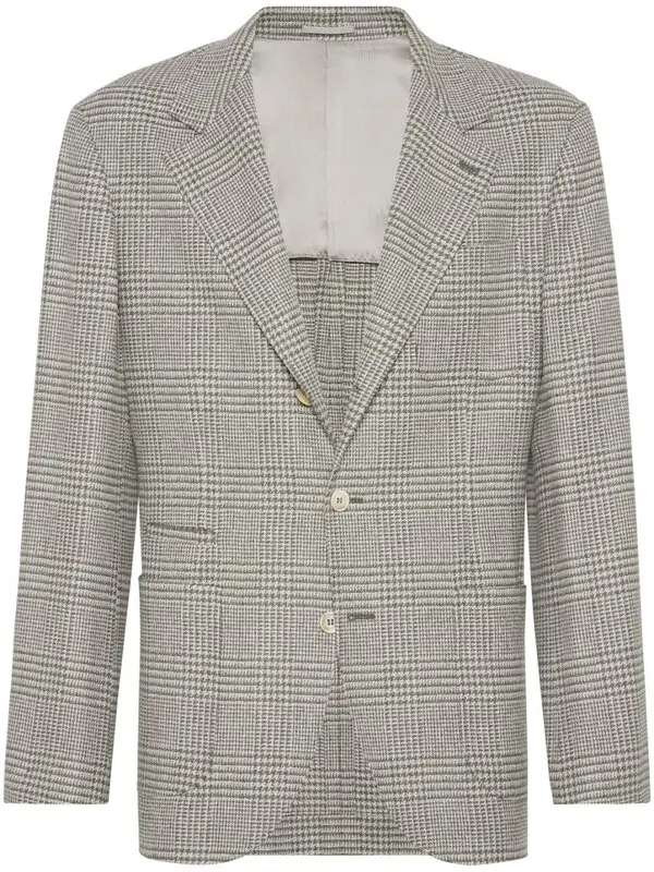 Brunello Cucinelli Single-breasted Checked Blazer