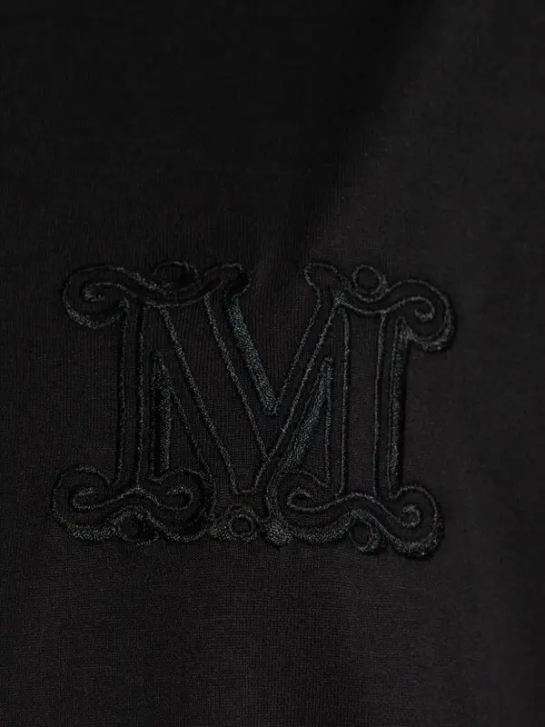 Max Mara Monogram-embroidered T-shirt - Black